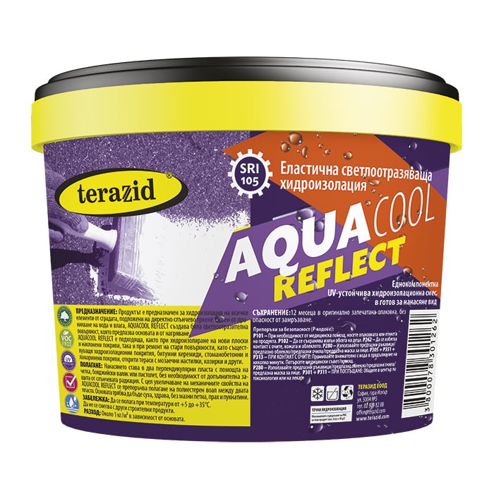 Хидроизолация Terazid Aqua Cool Reflect 12 кг - PRAKTIS