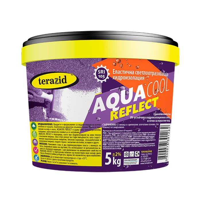 Хидроизолация Terazid Aqua Cool Reflect 5кг - PRAKTIS