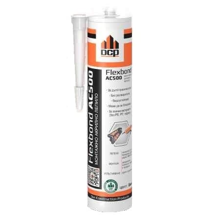 Монтажно акрилно лепило DCP Flexbond AC500 455г бяло - PRAKTIS